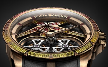 Excalibur Sunrise Double Tourbillon pink gold 45mm - Roger Dubuis