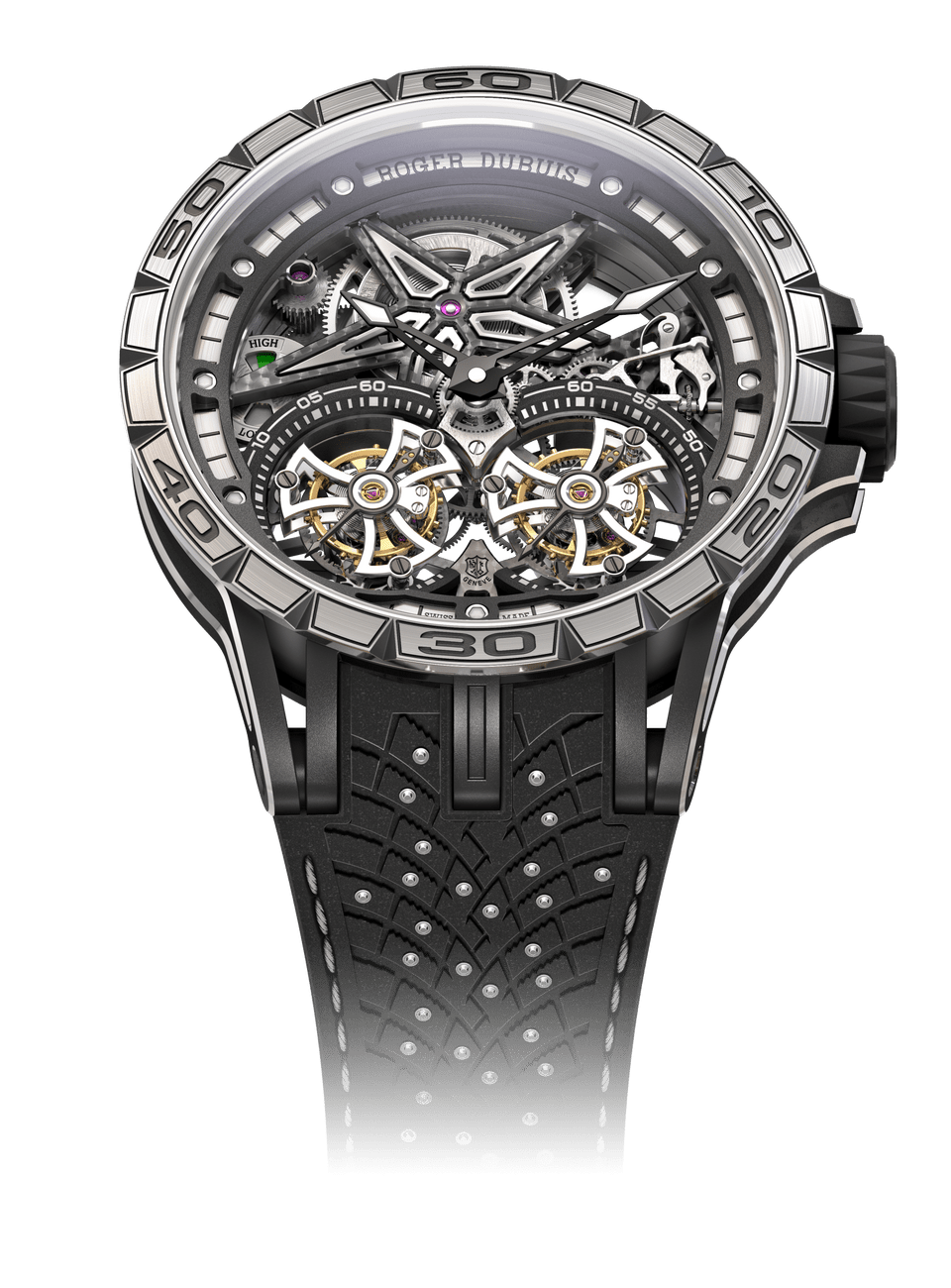 Excalibur Spider Pirelli Black DLC Titanium 47mm - Roger Dubuis